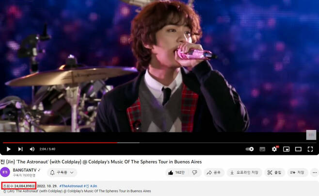 BTS Jin's "The Astronaut" Live Performance Surpasses 24 Million Views: A Stellar Collaboration ...