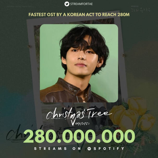 BTS V's 'Christmas Tree' Breaks Record as K-OST with Fastest 280 ...